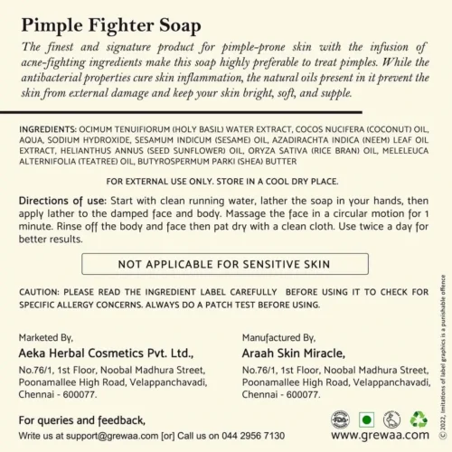 Pimple Fighter Soap (75g) - Araah Skin Miracle